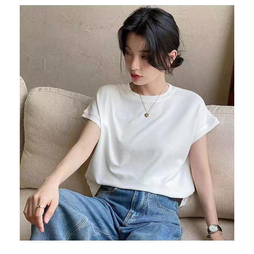 Tシャツ 半袖 カットソー 大きいサイズ レディース トップス ラウンドネック 丸首 プルオーバー シンプル 無地 カラバリ豊富 : top-52616 : プラスナオYahoo!店 - 通販 ...