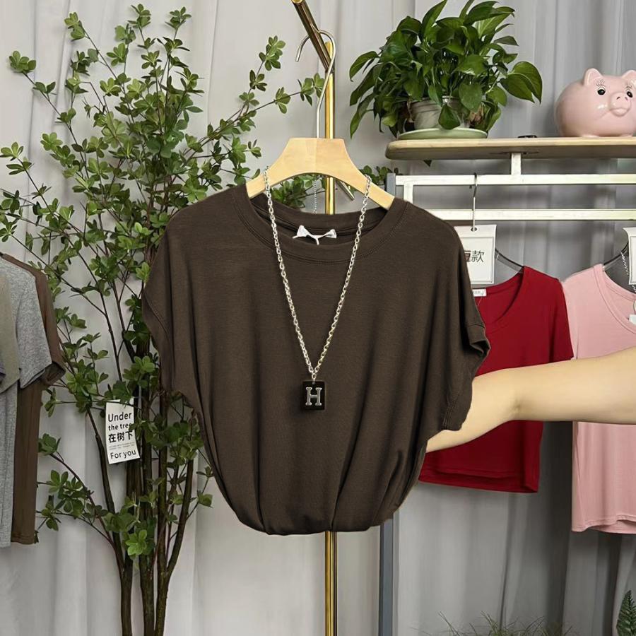 Tシャツ 半袖 カットソー 大きいサイズ レディース トップス ラウンドネック 丸首 プルオーバー シンプル 無地 カラバリ豊富 : top-52616 : プラスナオYahoo!店 - 通販 ...