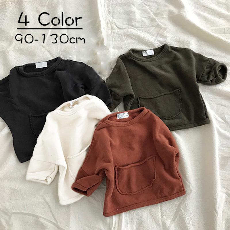 トレーナー 長袖 キッズ 子供服 女の子 男の子 春?秋 冬 プルオーバー ラウンドネック トップス 無地 スウェット かわいい カジュアル お出かけ : top-69309 : プラスナオ ...
