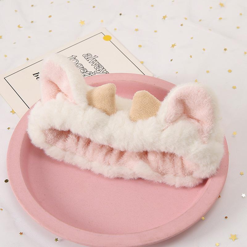 ヘアバンド ヘッドバンド レディース 女性用 耳付き?髪留め 洗顔 洗面 メイク 化粧 スキンケア 可愛い 柔らかい ふわふわ もこもこ リラックスタ :zak-05987:プラスナオ ...