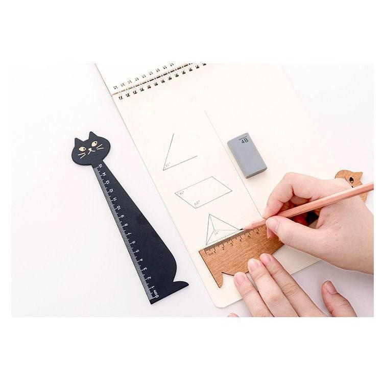 plusnao 定規 ものさし 直線 15cm 猫型 文房具 筆記用具 木製 文具 キッズ ジュニア ネコグッズ 動物 アニマル ユニーク 可愛い ステーショナリー : プラスナオYahoo ...