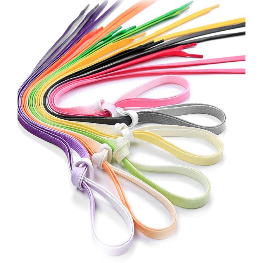 靴紐 靴ひも 平型 平紐 付け替え用 2本セット 1足分 シューレース 交換用 グラデーション フラット スニーカー用 シューズ 運動靴 カジュアル : zak-14344 : プラスナオ ...