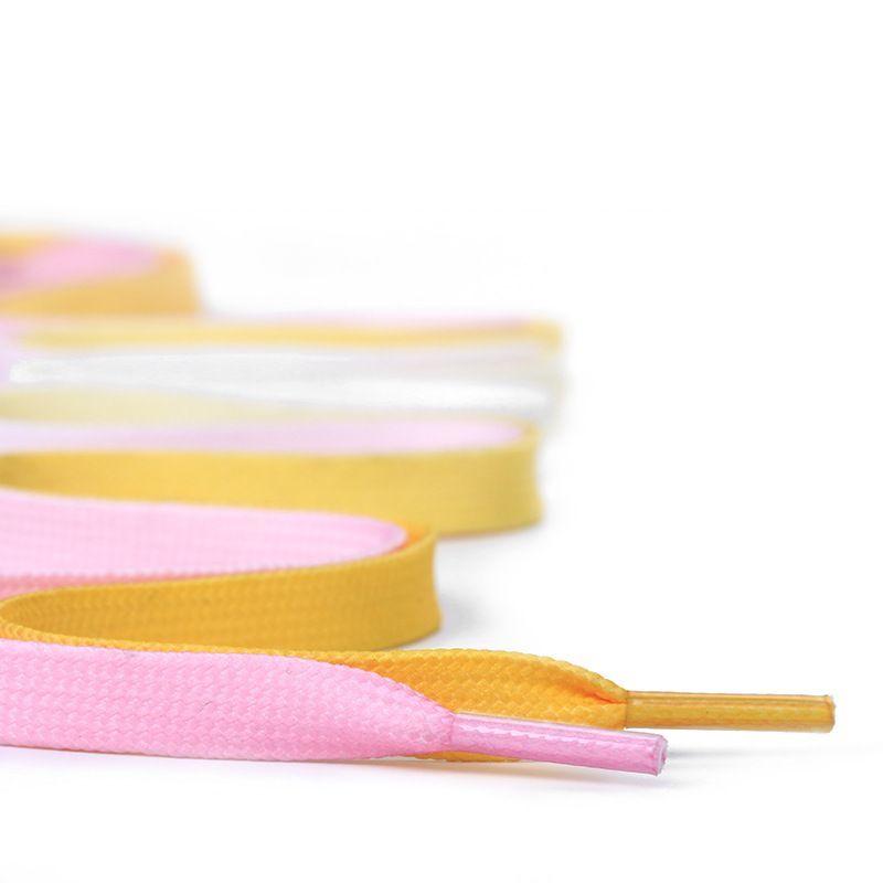 靴紐 靴ひも 平型 平紐 付け替え用 2本セット 1足分 シューレース 交換用 グラデーション フラット スニーカー用 シューズ 運動靴 カジュアル : zak-14344 : プラスナオ ...