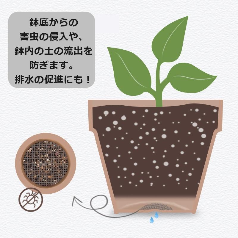 鉢底ネット 25枚セット 50枚セット 5cm 7.5cm 10cm 鉢底アミ メッシュパッド 腐食防止 通気性 園芸 防虫 : プラスナオYahoo!店 - 通販 - Yahoo!ショッピング