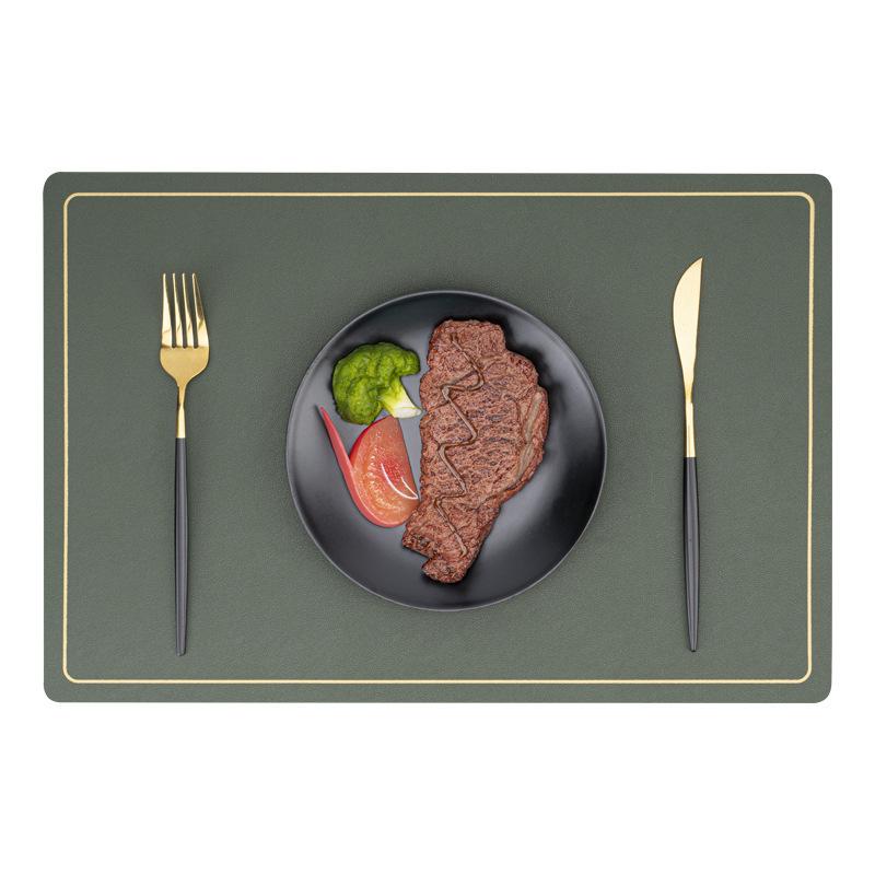 ランチョンマット 単品 1枚 テーブルマット プレースマット レザー調 長方形 スクエア おしゃれ シンプル スタイリッシュ シック シンプル 傷防止 : zak-28177 : プラスナオ ...