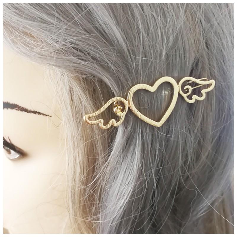 plusnao ヘアピン ヘアアクセサリー ビッグヘアピン ハート 天使 plusnao ヘアピン ヘアアクセサリー ビッグヘアピン ハート 天使