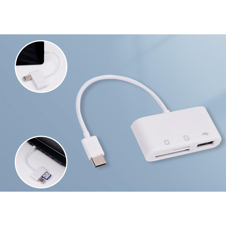 メモリーカードリーダー TypeC USBメモリ MicroSD 変換アダプター TypeB対応 PCアクセサリー MicroUSB ホワイト ブラッ : プラスナオYahoo!店 - 通販 ...