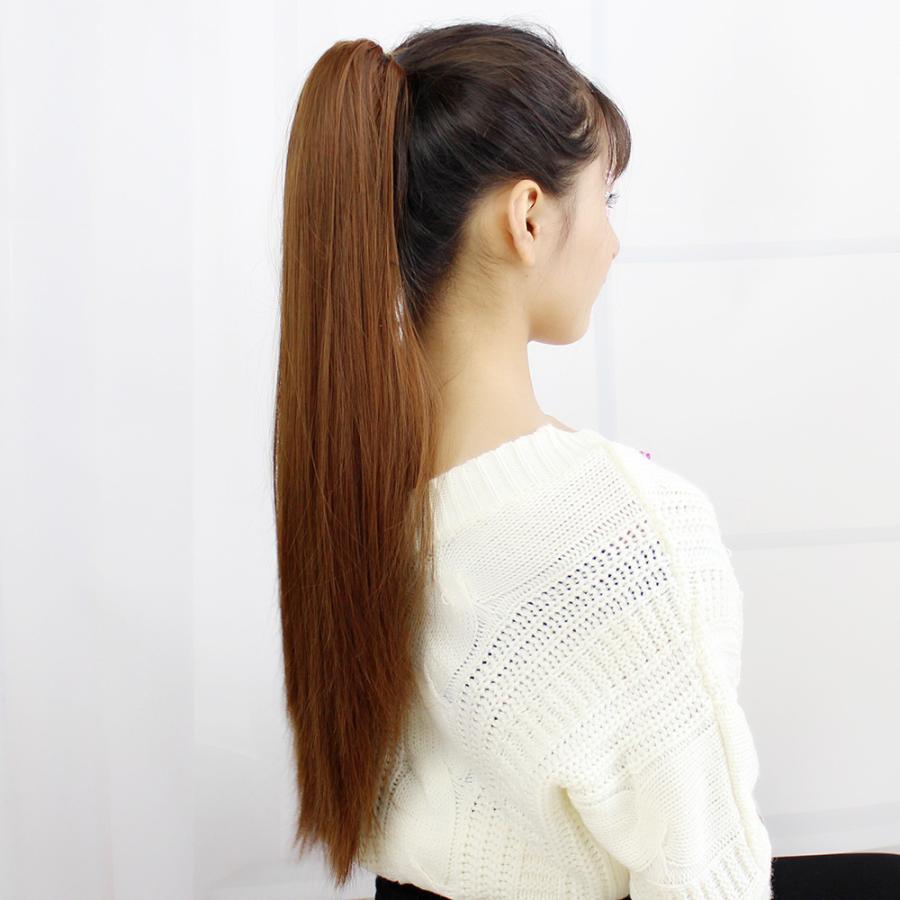 ポイントウィッグ ポニーテール 部分ウィッグ クリップ式 つけ毛 エクステ ストレート まとめ髪 ロングヘア 30cm 40cm 50cm ...