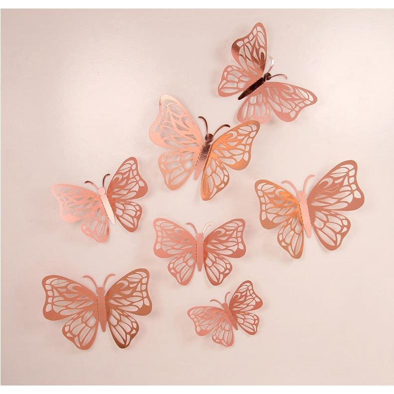 plusnao ウォールデコレーション 12個入り 3D 立体 ウォールステッカー デコレーション 蝶 バタフライ チョウ ステッカー シール ウォールデコ 飾り付け : プラスナオYahoo ...