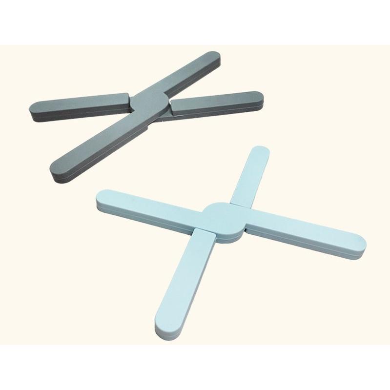 plusnao（プラスナオ） 鍋敷き 同色2個セット 折り畳み 鍋置き コースター X型 シリコン 滑り止め 洗える 水洗い可 耐熱 キッチン雑貨 おしゃれ シンプル 折りたたみ : プラス ...