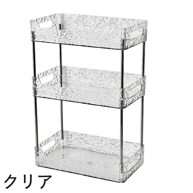 plusnao 卓上ラック 3段 収納棚 卓上収納 机上収納 インテリア クリア 透明 整理 整頓 おしゃれ 台所 洗面所 お風呂場 キッチン リビング ダイニング : プラスナオYahoo ...