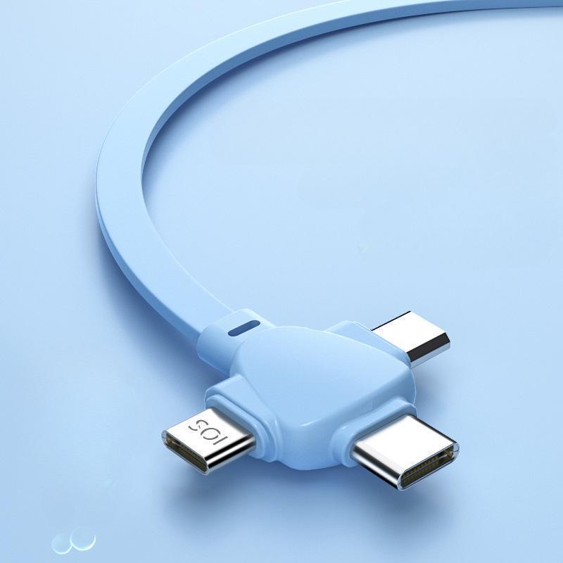 充電ケーブル 3in1 コードリール式 USB 巻き取り iPhone android Type-C スマホ モバイル iOS MicroUSB アン :zak-87692:プラスナオ ...