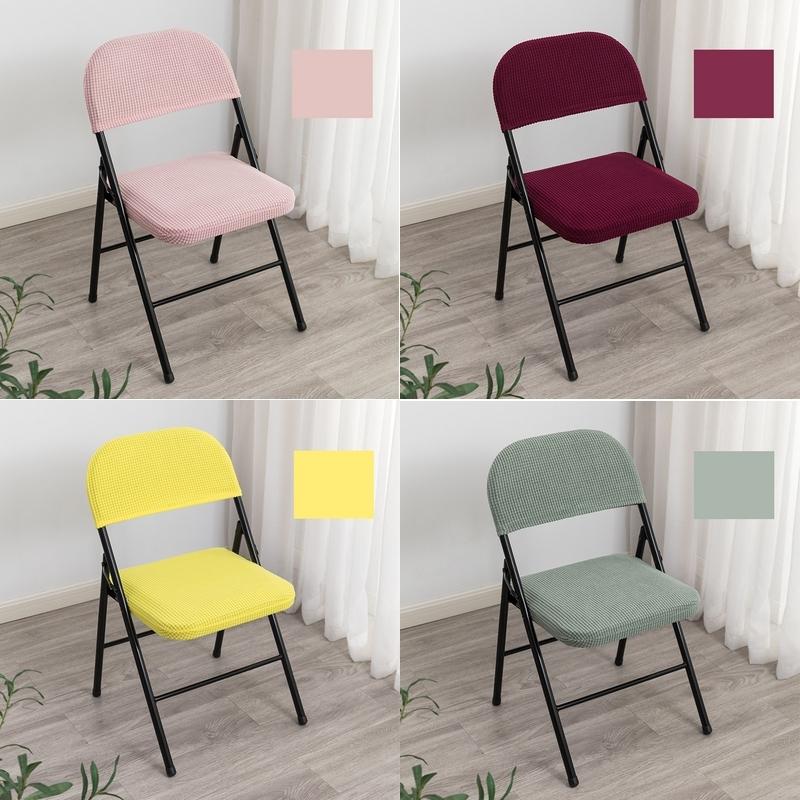 plusnao 椅子カバー チェアカバー 折りたたみ椅子 会議イス 布装飾 インテリアファブリック 座面カバー 背もたれ 伸縮性 カラバリ豊富 : プラスナオYahoo!店 - 通販 ...