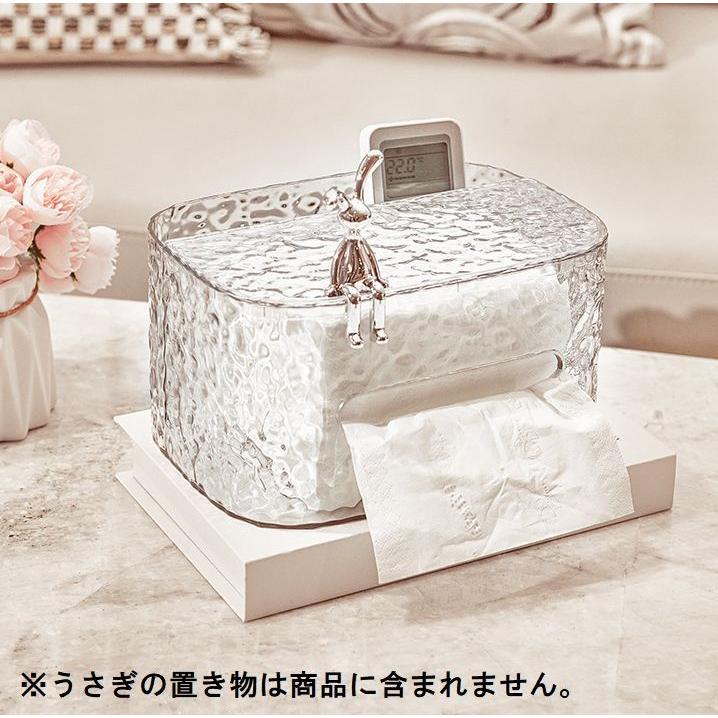 ティッシュケース ティッシュホルダー 収納ポケット付き リモコン入れ付き クリア 透明 コンパクト おしゃれ シンプル リビング ダイニング 洗面所 : zak-98060 : プラスナオ ...