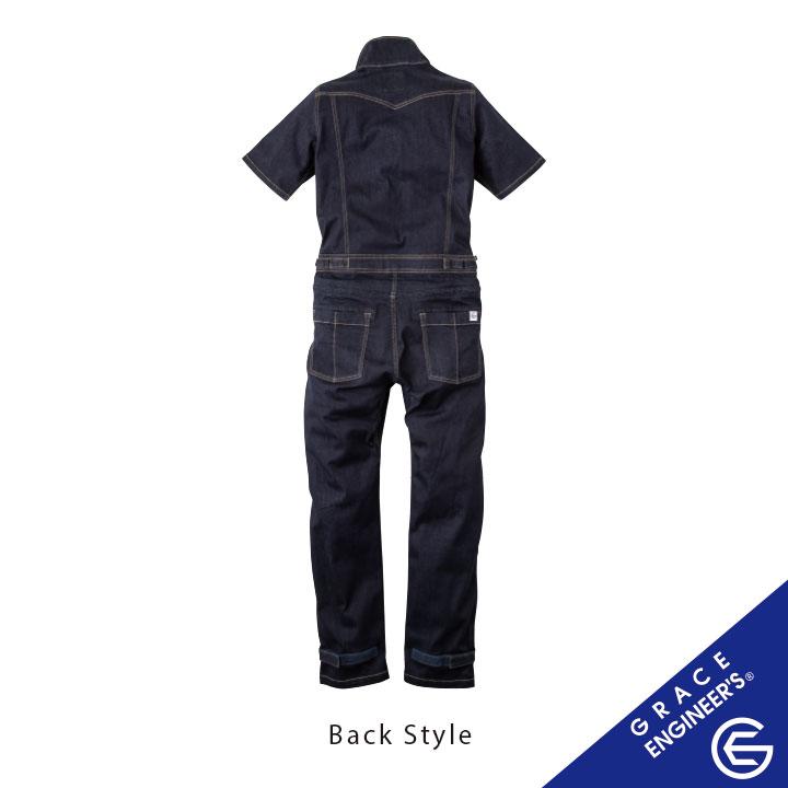 GRACE ENGINEER'S 【ヒップオープン 女性専用 半袖ツナギ】グレースエンジニアーズ GE-655 5~15号 グレースエンジニアーズ ツナギ つなぎ 作業着 半袖 : 空調服 ...