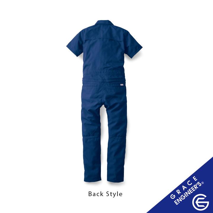 グレイスバック ヒップオープン 】 クールフェミニンツナギ GE-735 5号~15号 7B~11B つなぎ レディース 女性用 半袖 春夏 夏用 半袖 sk-ge735 :GE-735:空調 ...