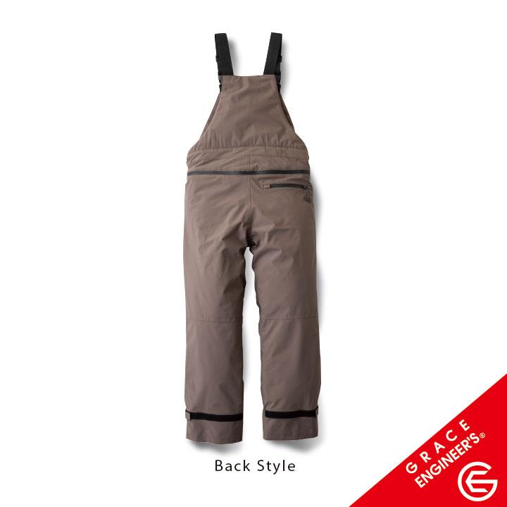 ヒップオープン 防寒サロペット 】 グレイスエンジニアーズ GE-750 サロペット SS~5L 作業着 作業服 つなぎ 冬用 防風 防水 防寒 グレイスバック DIY ge-750 : ge ...