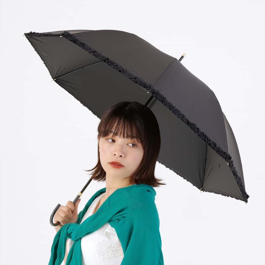 nifty colors（ニフティカラーズ） 遮光フリル ブラック 23531/2353BK 傘 雨傘 ブランド レディース 軽い おしゃれ ...