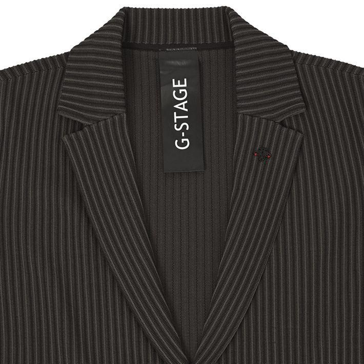 g-stage（ジーステージ） G-ZERO ストライプ サマーニット ジャケット ストレッチ 軽量 ドライ ウォッシャブル 洗える 540210 G-stage カジュアル : PLUS ...