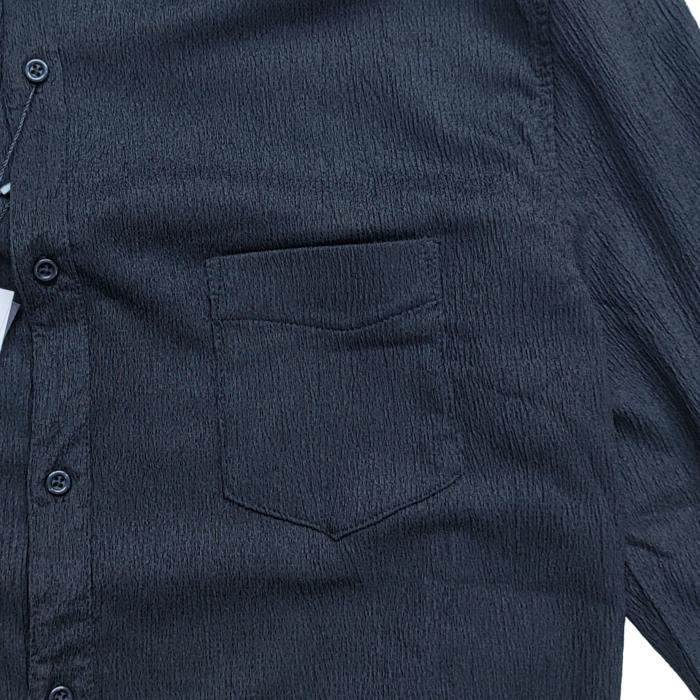 SOMEDIFF 7分袖シャツ サマーリゾート 楊柳生地 66987 サムディフ ストレッチ 清涼感 ブラック 夏におススメ 日焼け防止に ...