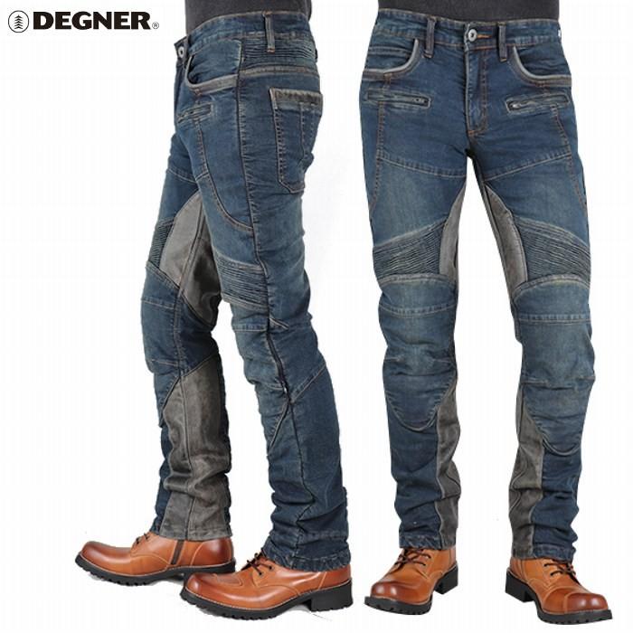 花山 レザー 本革 デニムパンツ ヒートガード 牛革 ヴィンテージ dp-27v DEGNER デグナー モトクロスパンツ 丸洗いできる ジーパン プロテクター付き : PLUS ...