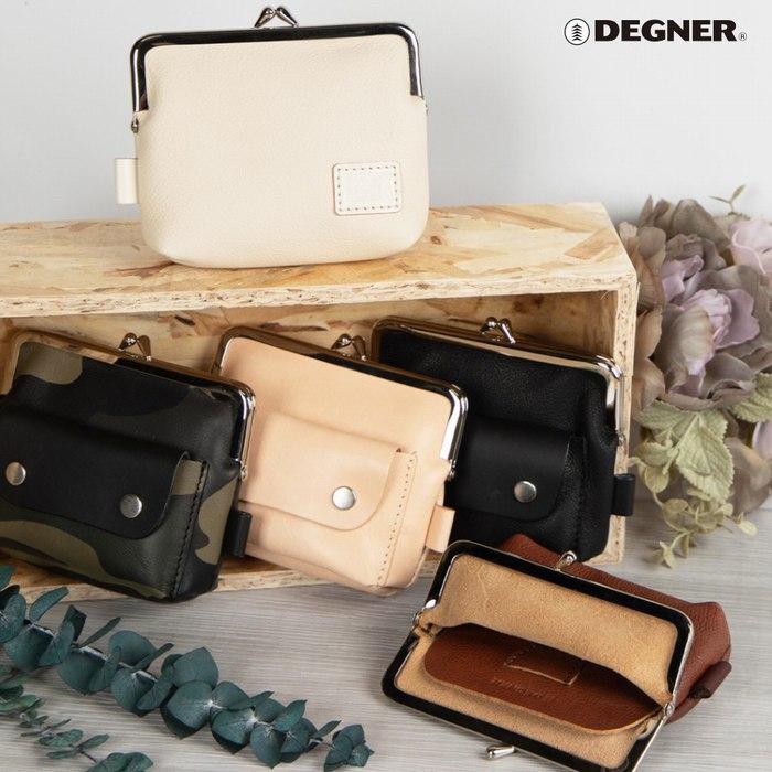 DEGNER がま口レザーウォレット 本革 革財布 w-123 デグナー バイク ツーリング 贈り物 ギフト プレゼント ブラック タン ブラウン ホワイト カモ : PLUS ...