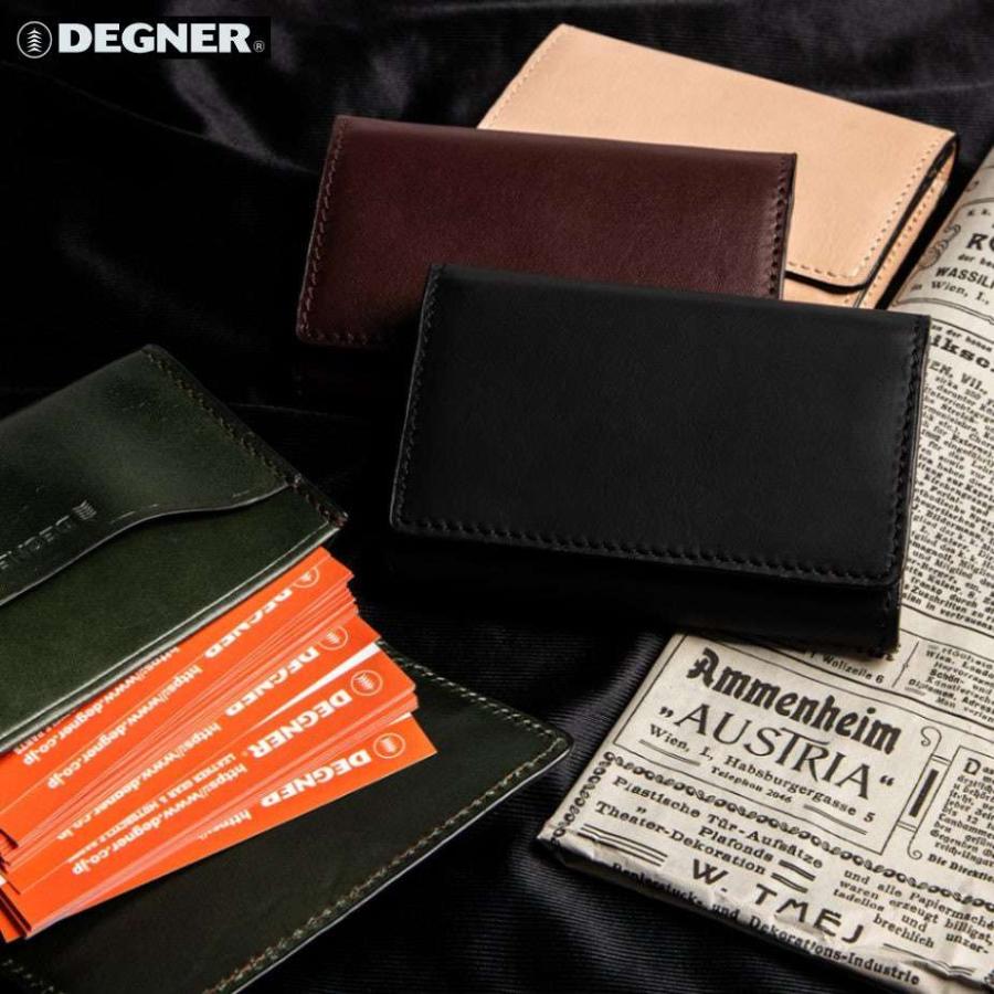 DEGNER レザー 名刺ケース 本革 名刺入れ w-130 ブラック ブラウン タン グリーン デグナー バイク ツーリング 贈り物 ギフト プレゼント 新社会人 営業職 : PLUS ...