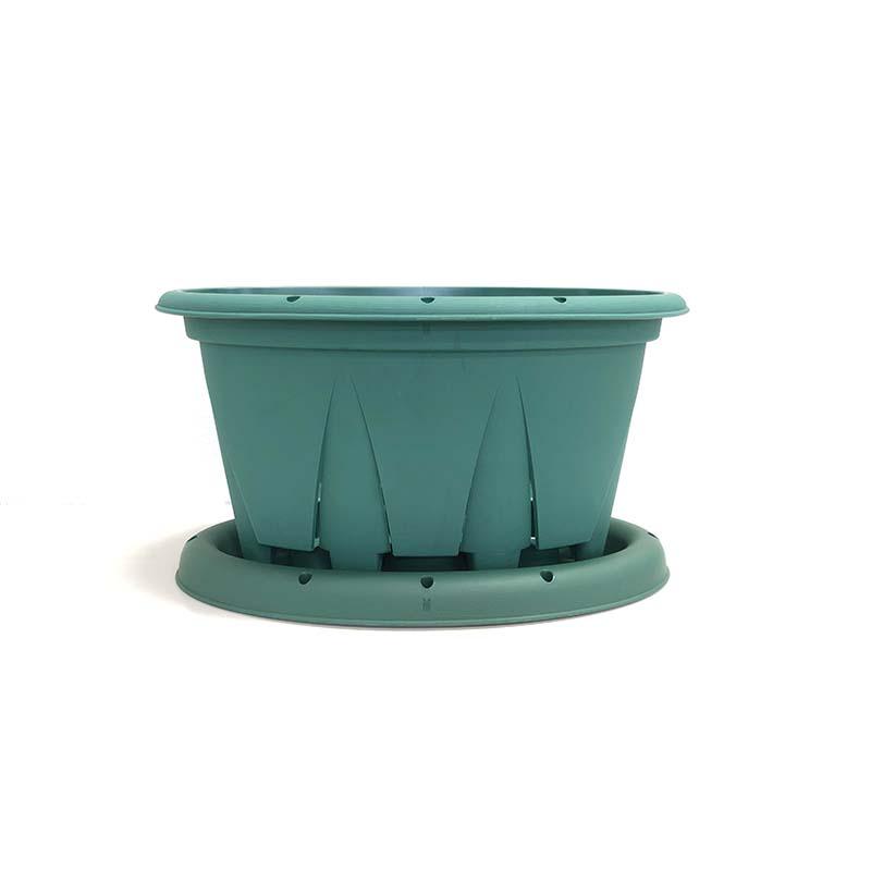 スリットプランター 500型 MR モスグリーン 10個 SLITPOT SERIES 底面給水機能付 楕円型 スリット鉢 プランター 兼弥 ...