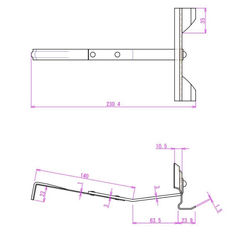 雪止金具 和瓦用 D-353 富士型 F型 304ステン ブラック 0112310 後付け 羽根つき 屋根 降雪 雪止め 北別 スワロー 代引 ...
