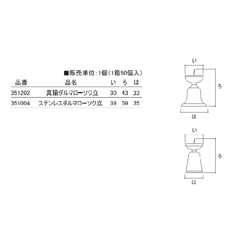 真鍮 ダルマローソク立 351202 お墓 お寺 神社 墓前 お葬式 K商 代引不可 :427611:プラスワイズ建築 - 通販 ...