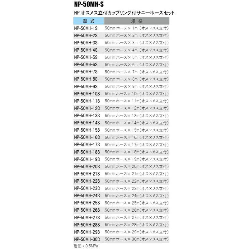 NP式 導水ホースセット サニーホース NPオスメス立付カップリング付 NP-50MH-1S 50mm×1m 水まき ノズル イリテック カ施 代引不可 返品不可 :434780:プラスワイズ ...