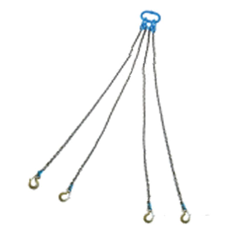 4点吊りチェーンスリング バネフック 8t未満用 10mmx2mチェーン 現場吊り金具 アイビッグ 代引不可 : 515132 : プラス ...