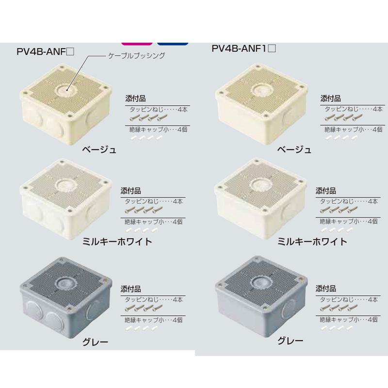 防犯カメラ取付ボックス 露出用四角 PV4B-ANF カラー選択 雄ねじキャップ有無選択 ネジ取付 未来工業D : プラスワイズ建築 - 通販 - Yahoo!ショッピング