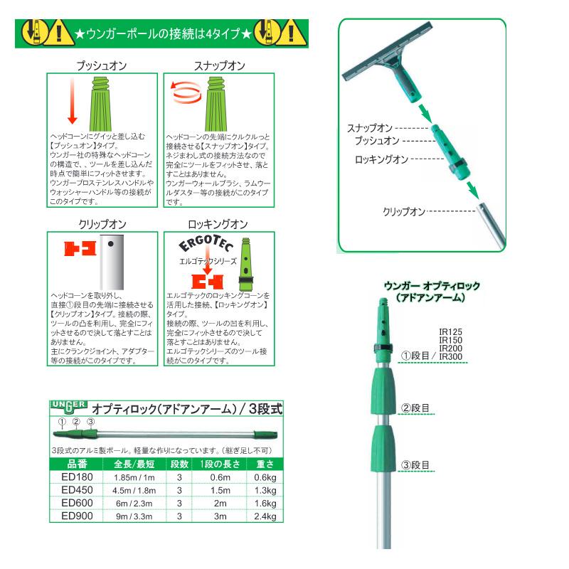 ウンガー UNGER オプティロック（アドアンアーム）3段式 3×3m ED900 ガラスクリーニング ポールパーツ TOWA 代引不可 : プラスワイズ建築 - 通販 - Yahoo!ショッピング