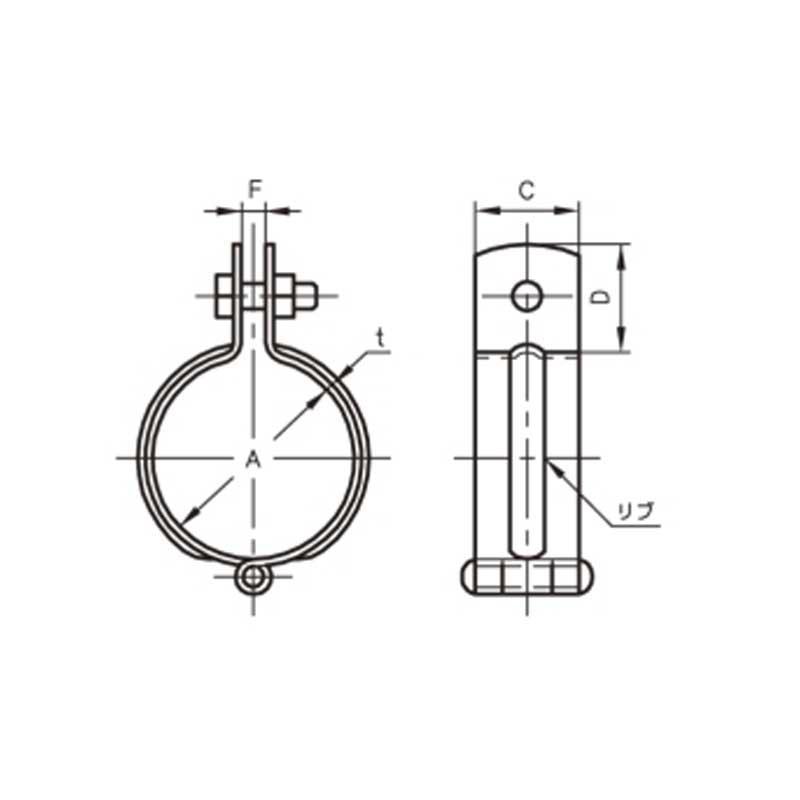 吊配管金具 吊バンド 15A 10個入 A10139 0023 配管支持金物 SGP管用 蝶番式 アカギ アミD :581768:プラスワイズ建築 - 通販 - Yahoo!ショッピング