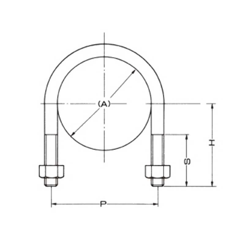 U字金具 Uボルト W1/2X125A A10597 0372 配管支持金物 SGP管用 アカギ アMD : プラスワイズ建築 - 通販 - Yahoo!ショッピング
