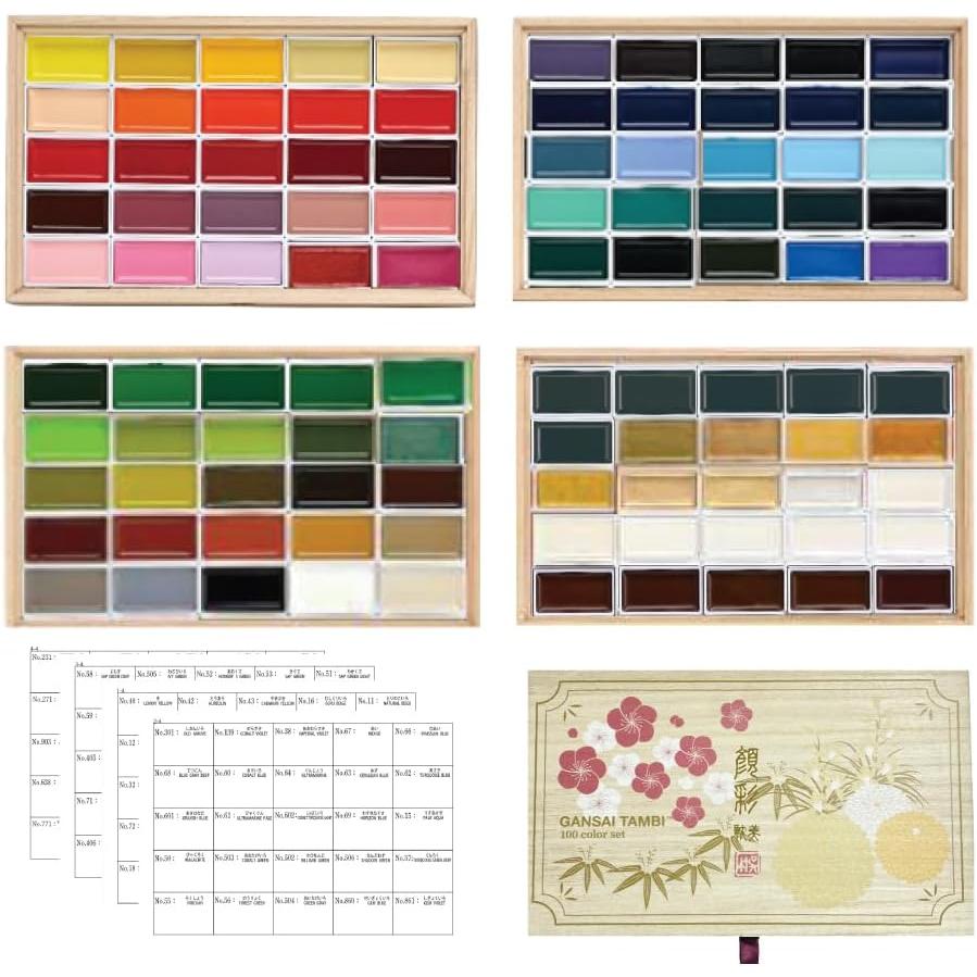 呉竹 絵の具 顔彩耽美 桐箱 100色セット MC20/100WD3 数量限定 : 04327083 : プレミアム オフィス コレクション - 通販 - Yahoo!ショッピング