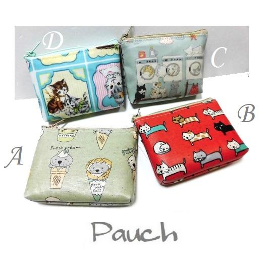 ちょっこりミニポーチ ファスナー付き）ネコ柄 撥水加工 : pochn-96 : Pochi Pochi - 通販 - Yahoo!ショッピング