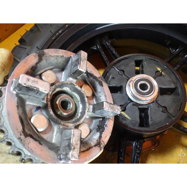 54517 カワサキ BR125H-A054〜 Z125PRO '16 純正 リアホイール 曲がり無 12×3.50 ブロックタイヤ2022年 ...