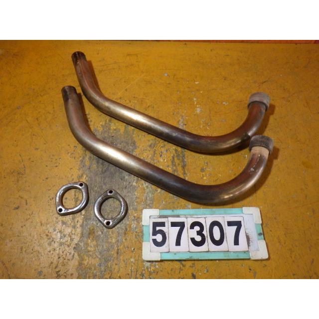 57307 ヤマハ 1JL-011〜 SRX400 '85 純正 エキゾーストパイプ 左右 ステンレスエキパイ 31.5φ フランジ金具 ...