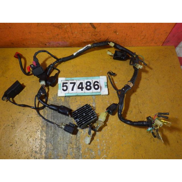 57486 ホンダ MC13-160〜 レブル '92 純正 メインハーネス レギュレーター スターターリレー 他電装品 動画あり : ぽちっ ...