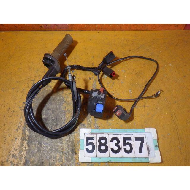 58357 カワサキ LX250E-003〜 KLX250SR '93 純正 ハンドルスイッチ 左右 割れ無 正常作動 スロットルホルダー ...
