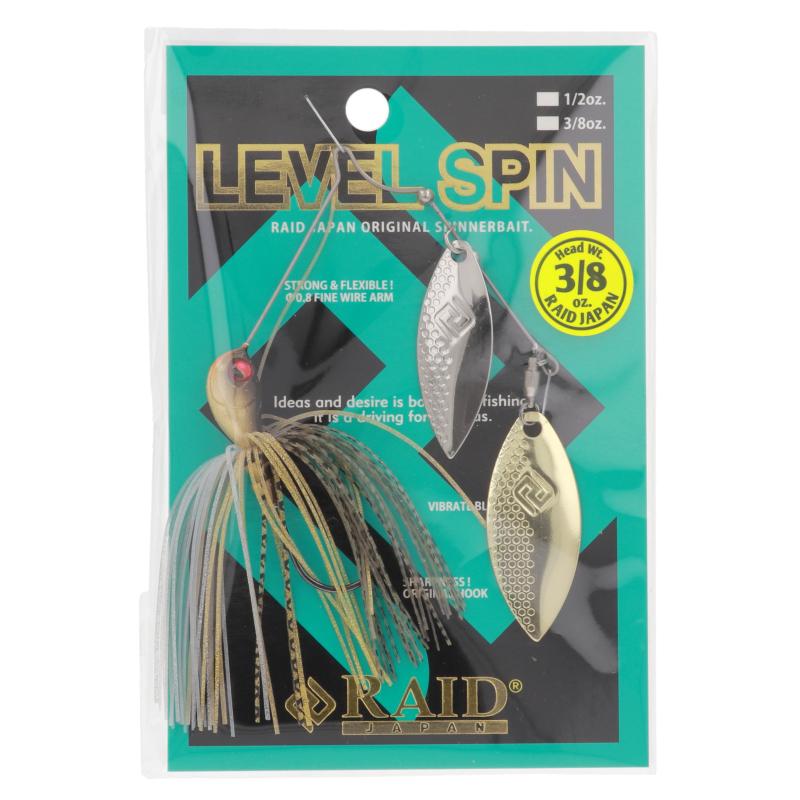 レイドジャパン スピナーベイト LEVEL SPIN 3/8oz 025.リアルゴールド【ゆうパケット】 : 釣具のポイント - 通販 - Yahoo!ショッピング