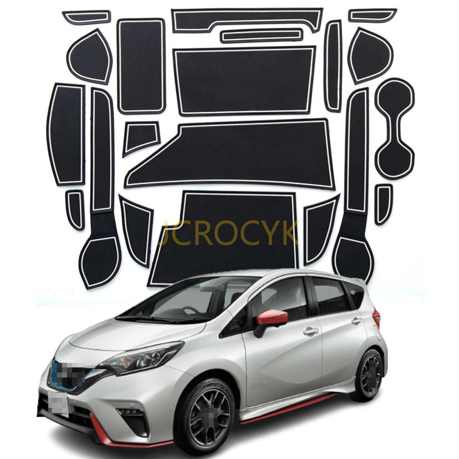 日産ノート 2th ポケットマット E12 E-POWER NISMO E12/HE12/NE12(2017〜) 専用 インテリア ラバーマット カスタム 車種専用設計 20pcs インテリア ...