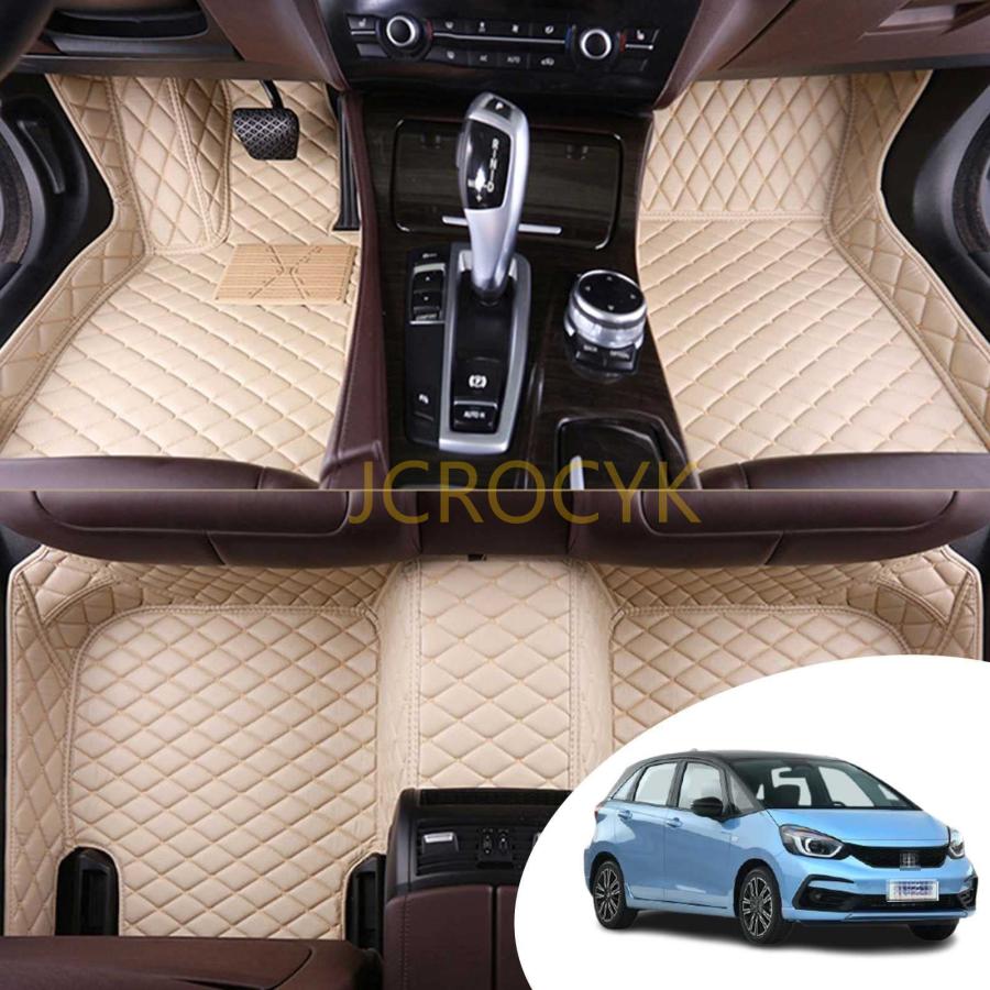 ホンダ 新型 FIT フィット4代 専用 フロアマット 品質保証 PUレザーフロアマット 車種専用設計 GR1/GR2/GR3/GR4/GR5/GR6/GR7/GR8型 2020年2月-現行 ...