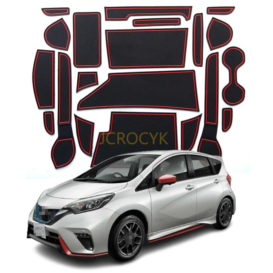 日産ノート 2th ポケットマット E12 E-POWER NISMO E12/HE12/NE12(2017〜) 専用 インテリア ラバーマット カスタム 車種専用設計 20pcs インテリア ...