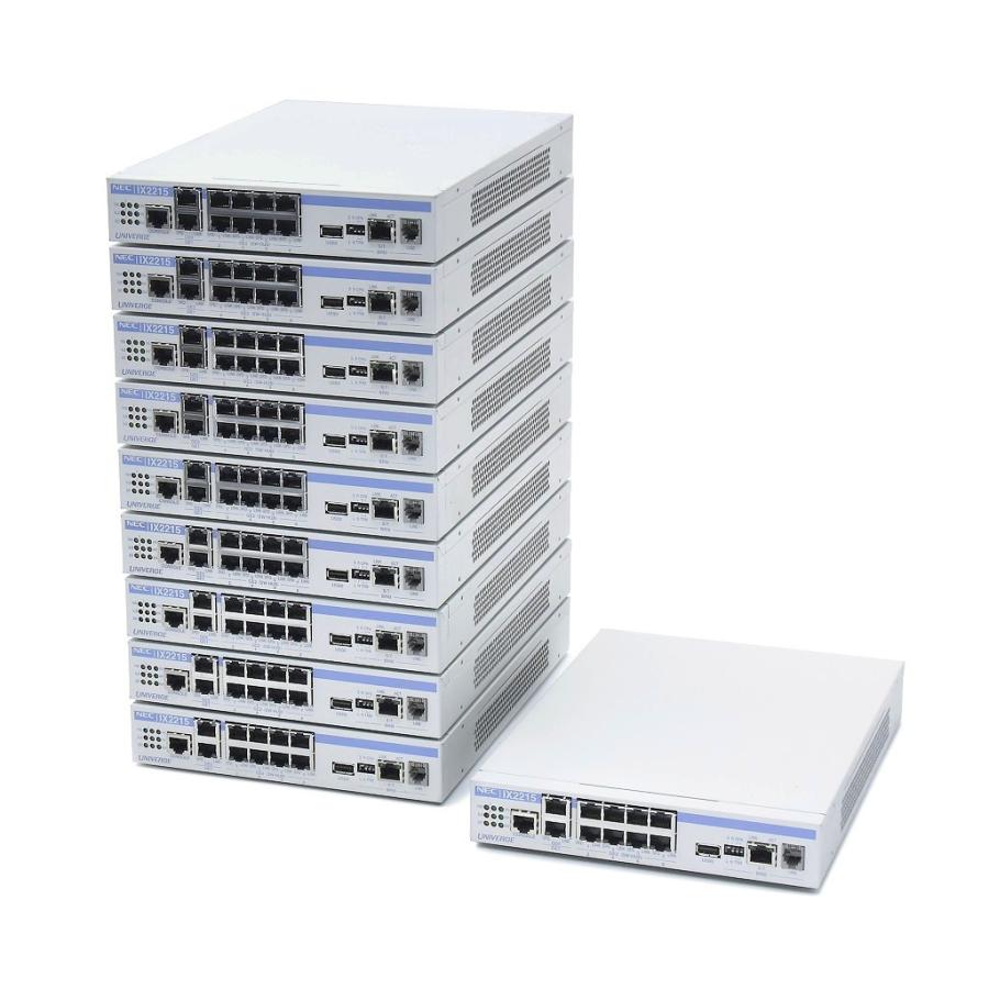 【10台セット】NEC IX2215 3系統10ポート1000BASE-T搭載VPNルータ DSU内蔵BRIポート Ver.10.7.18 WebUI対応 NetMeisterサービス対応 ...