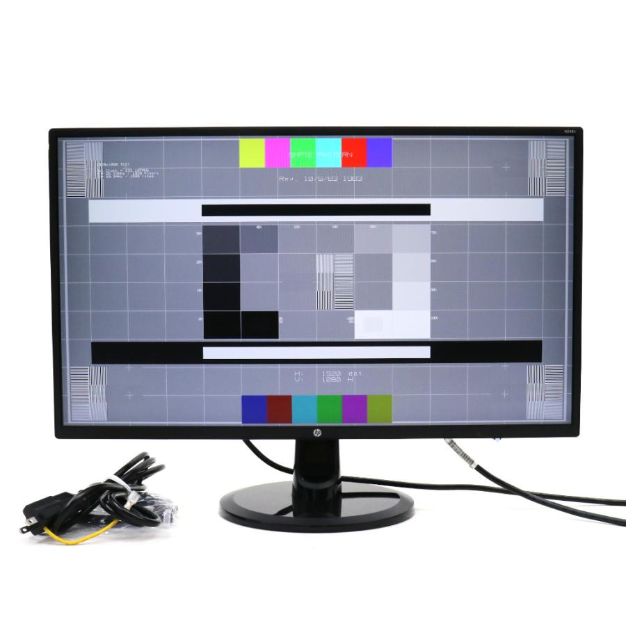 モニター 【並品】hp N246v 23.8インチ非光沢IPSパネル フルHD 1920x1080ドット HDMI/DVI-D/アナログRGB ...