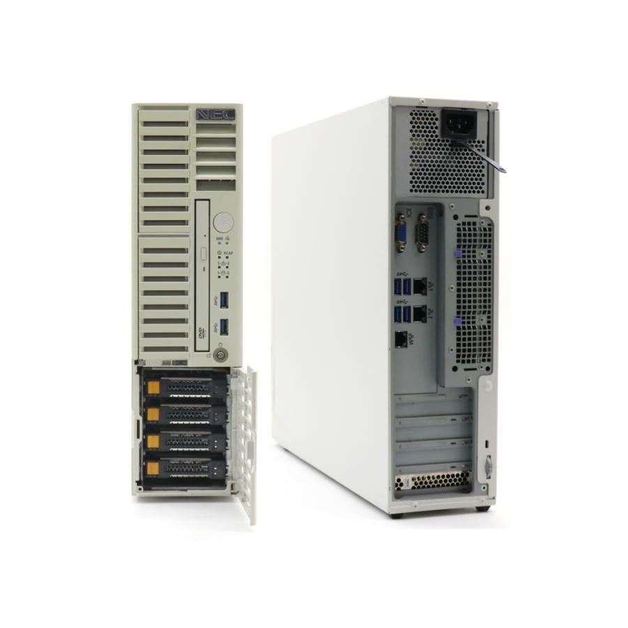 NEC Express5800/T110h-S水冷 Xeon E3-1220 v5 3GHz 16GB 1.2TBx2台(SAS2.5インチ/12Gbps/RAID1構成) DVD-ROM ...