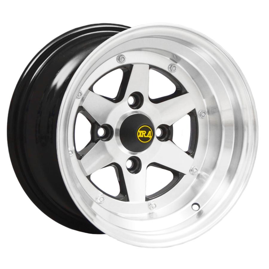 COLIN PROJECT 復刻版 ロンシャンXR-4/LONGCHAMP XR-4 14インチ 8.0J（-13 1480 114-4H） XR-41480K ブラックポリッシュ 【1本単品 ...